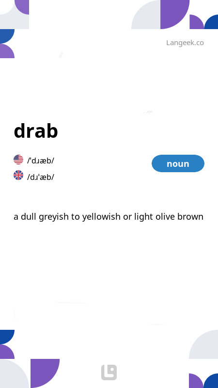 Definition & Meaning of "Drab" | Picture Dictionary