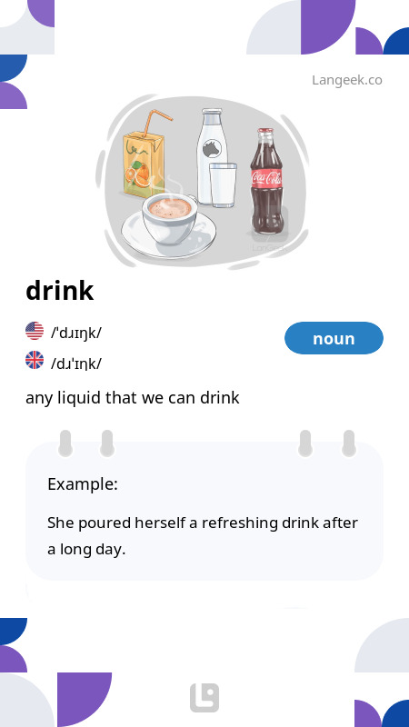 Definition & Meaning of "Drink" | Picture Dictionary