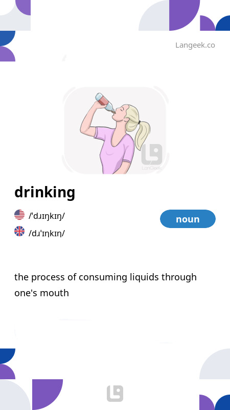 Definition & Meaning of "Drinking" | Picture Dictionary