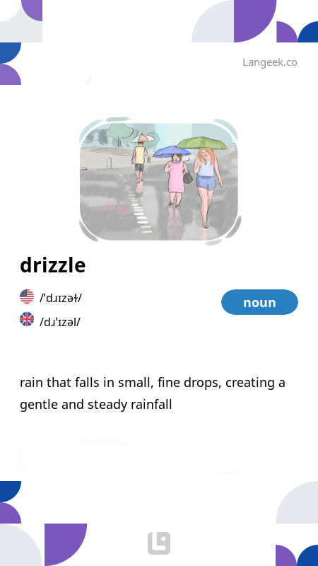 Definition & Meaning of "Drizzle" | Picture Dictionary
