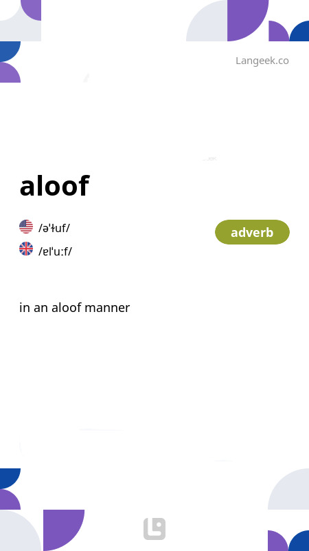 Definition & Meaning of "Aloof" | Picture Dictionary