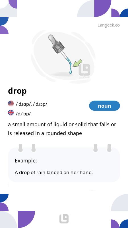 Definition & Meaning of "Drop" | Picture Dictionary