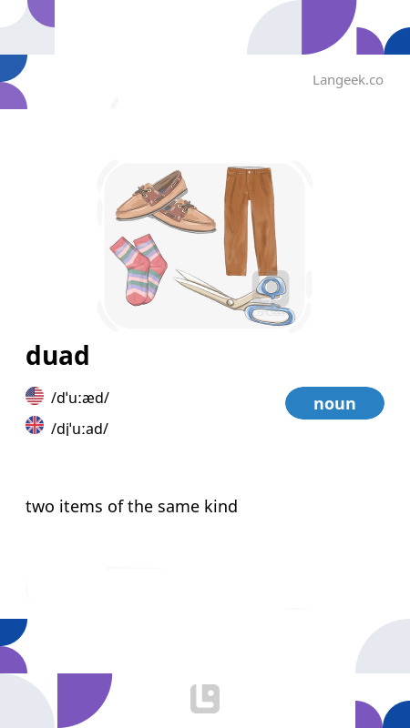 Definition & Meaning of "Duad" | Picture Dictionary