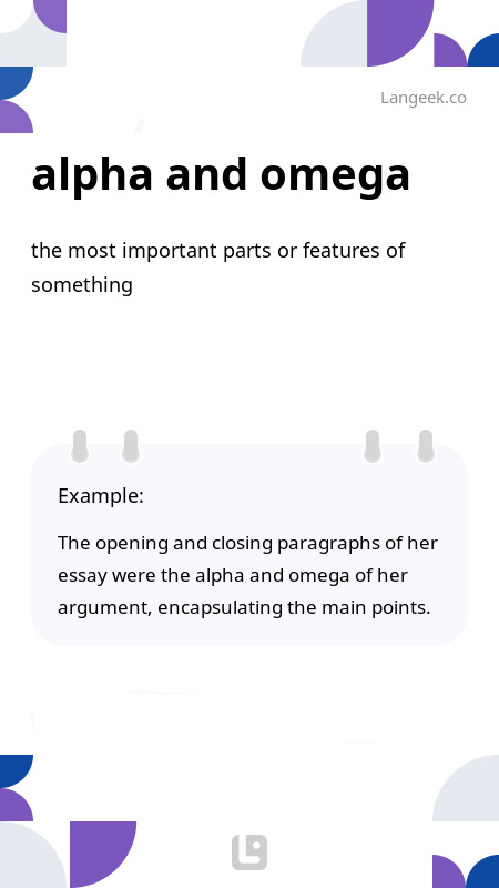 Definition & Meaning of "Alpha and omega" | Picture Dictionary