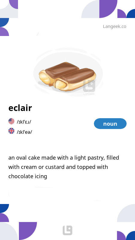 Definition & Meaning of "Eclair" | Picture Dictionary
