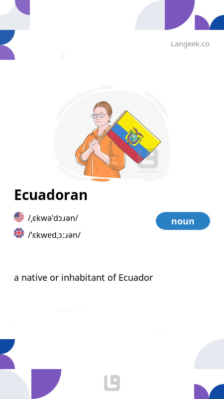 Definition & Meaning of "Ecuadoran" | Picture Dictionary