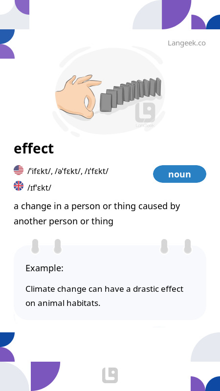 Definition & Meaning of "Effect" | Picture Dictionary