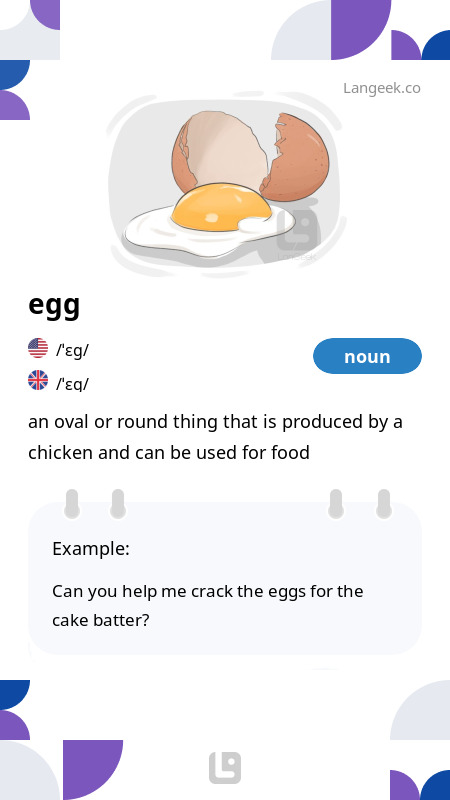 Definition & Meaning of "Egg" | LanGeek