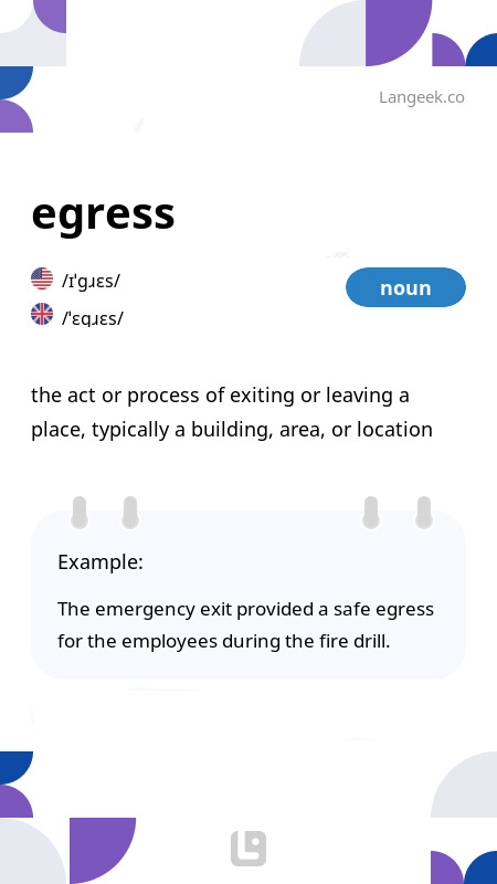 Definition & Meaning of "Egress" | Picture Dictionary