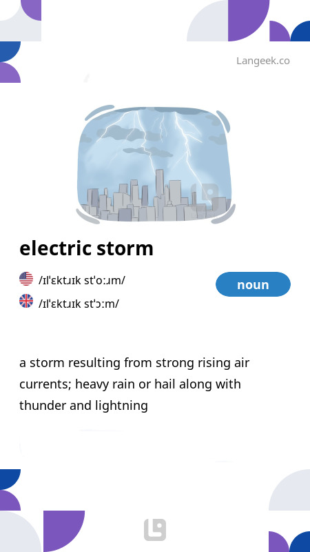 Definition & Meaning of "Electric storm" | Picture Dictionary