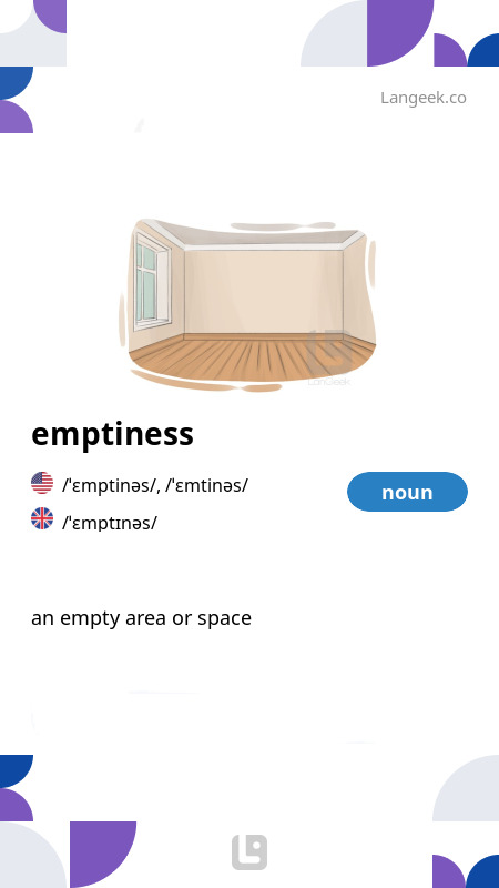 Definition & Meaning of "Emptiness" | LanGeek