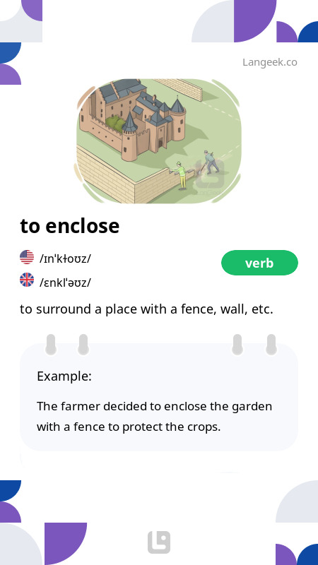 Definition & Meaning of "Enclose" | Picture Dictionary
