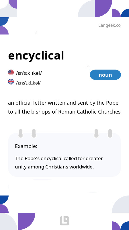 Definition & Meaning of "Encyclical" | Picture Dictionary