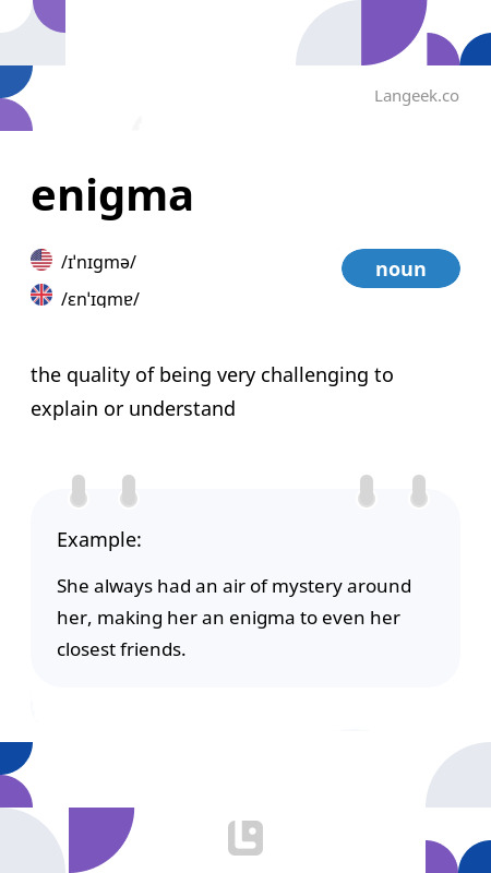 Definition & Meaning of "Enigma" | Picture Dictionary