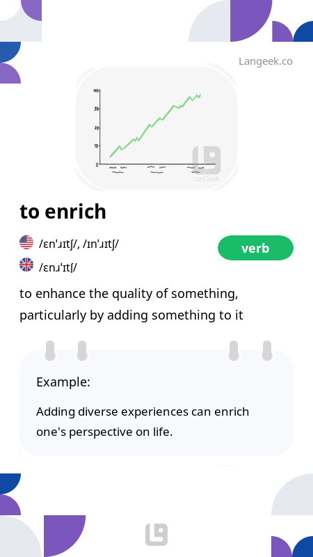Definition & Meaning of "Enrich" | Picture Dictionary