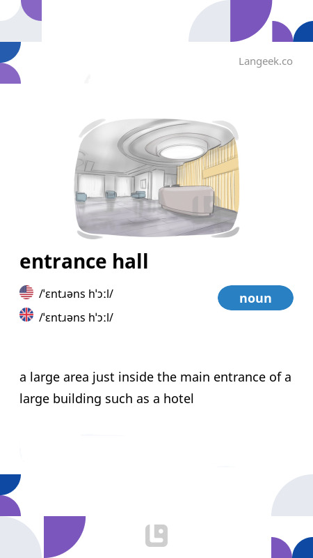 Definition & Meaning of "Entrance hall" | Picture Dictionary
