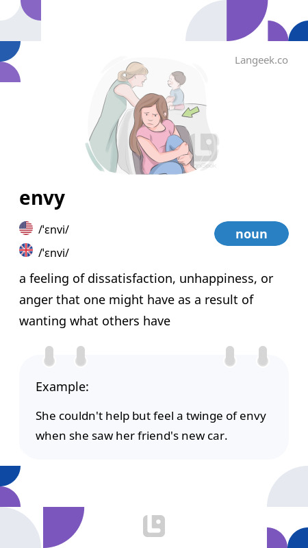 Definition & Meaning of "Envy" | Picture Dictionary