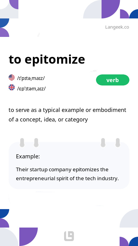 Definition & Meaning of "Epitomize" | Picture Dictionary