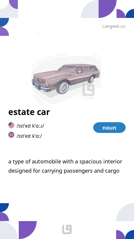 Definition & Meaning of "Estate car" | Picture Dictionary