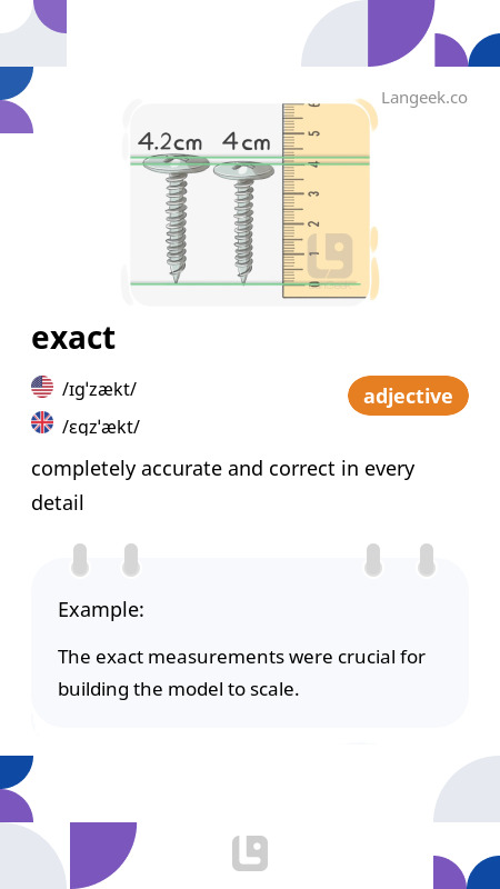 Definition & Meaning of "Exact" | Picture Dictionary