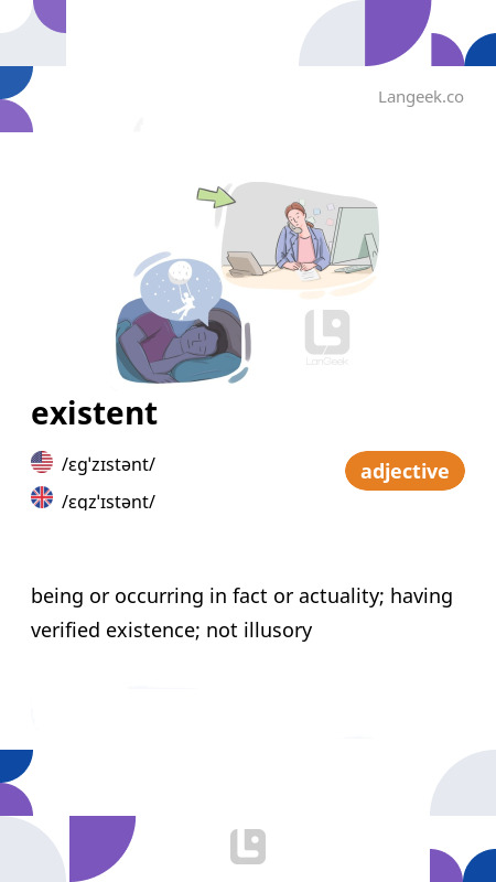 Definition & Meaning of "Existent" | Picture Dictionary