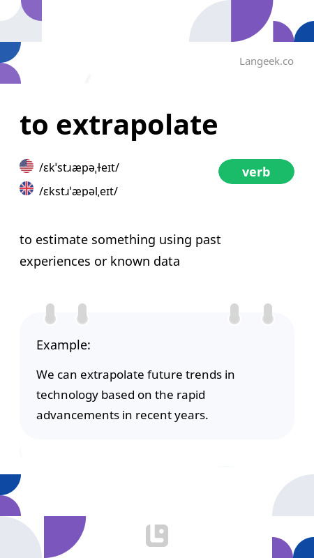 Definition & Meaning of "Extrapolate" | Picture Dictionary