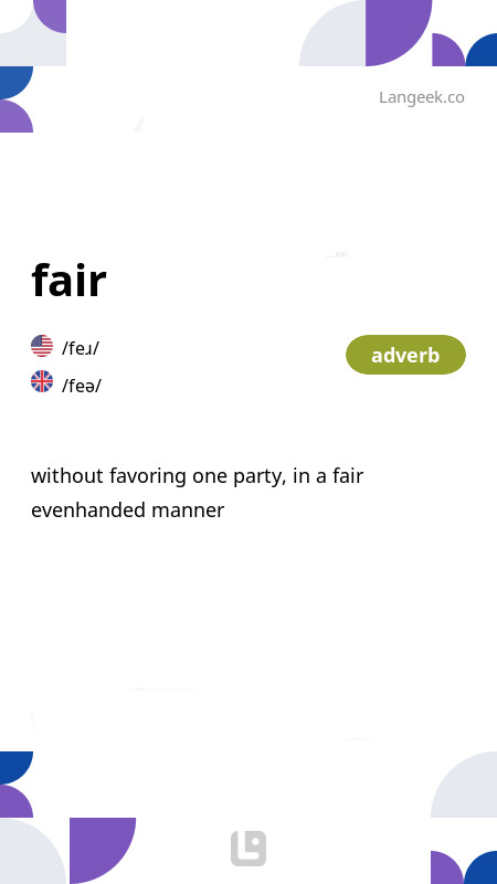 Definition & Meaning of "Fair" | Picture Dictionary