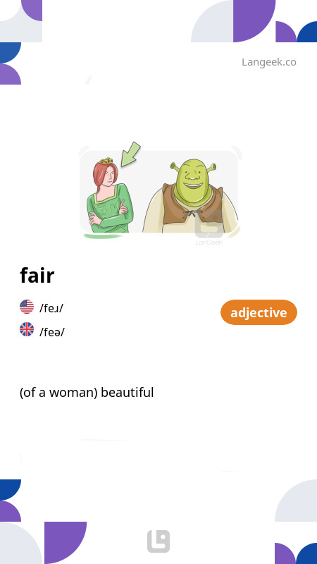 Definition & Meaning of "Fair" | LanGeek