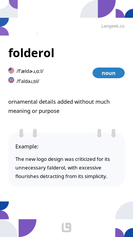 Definition & Meaning of "Folderol" | Picture Dictionary