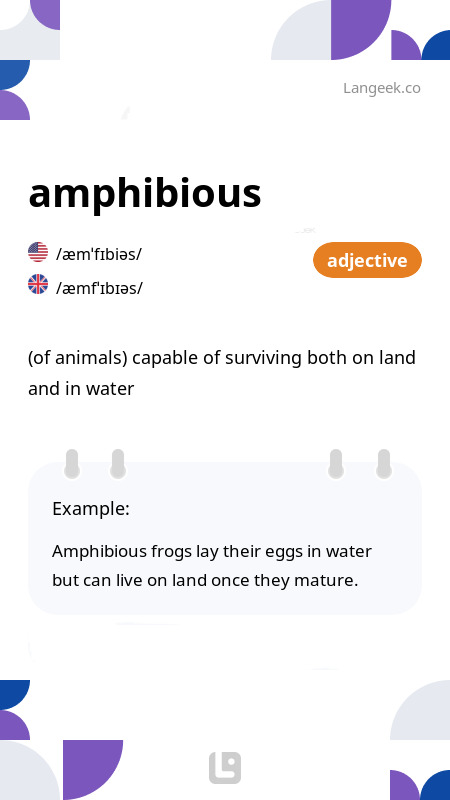 Definition & Meaning of "Amphibious" | Picture Dictionary
