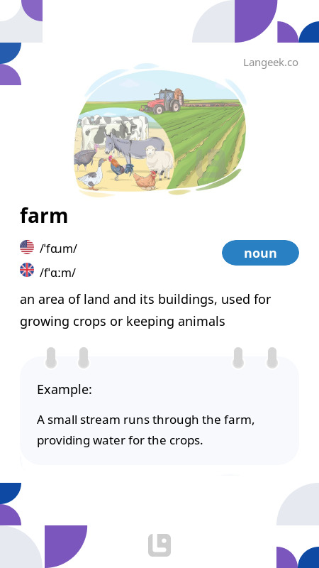 Definition & Meaning of "Farm" | LanGeek