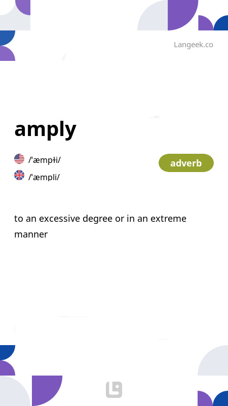 Definition & Meaning of "Amply" | Picture Dictionary