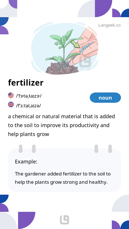 Definition & Meaning of "Fertilizer" | Picture Dictionary