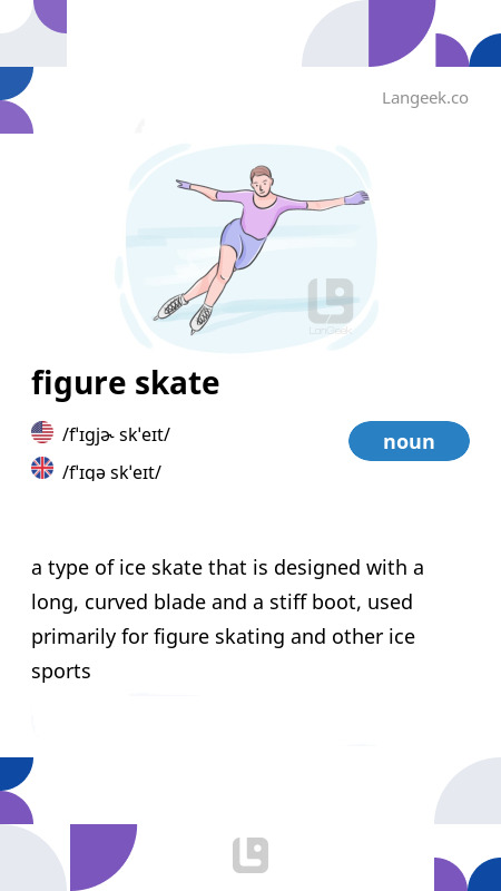 Definition & Meaning of "Figure skate" | Picture Dictionary