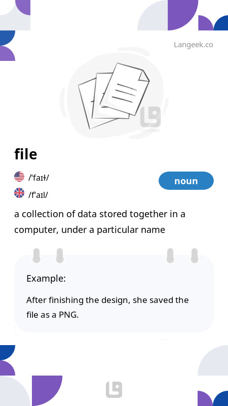 Definition & Meaning of "File" | Picture Dictionary