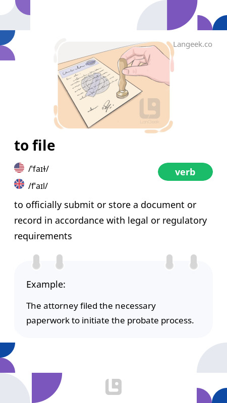 Definition & Meaning of "File" | Picture Dictionary