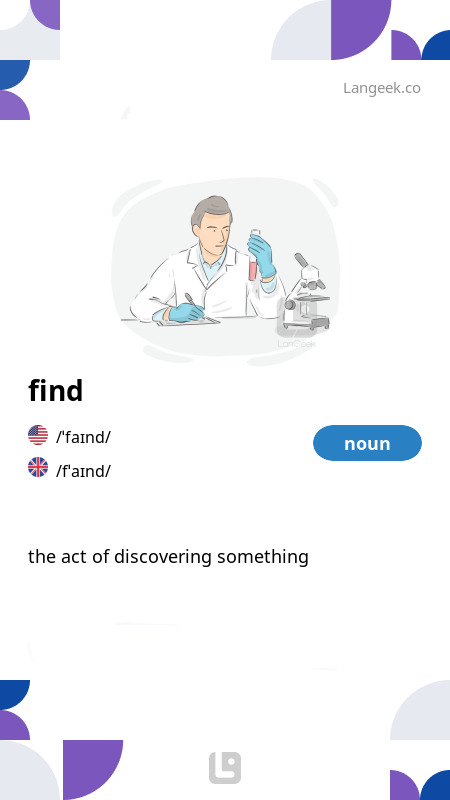 Definition & Meaning of "Find" | LanGeek