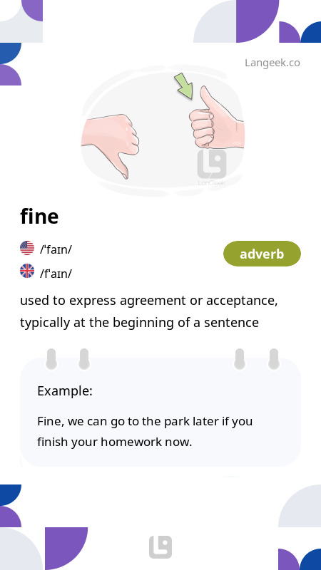 Definition & Meaning of "Fine" | Picture Dictionary
