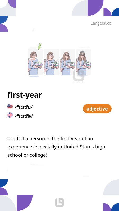 Definition & Meaning of "First-year" | Picture Dictionary
