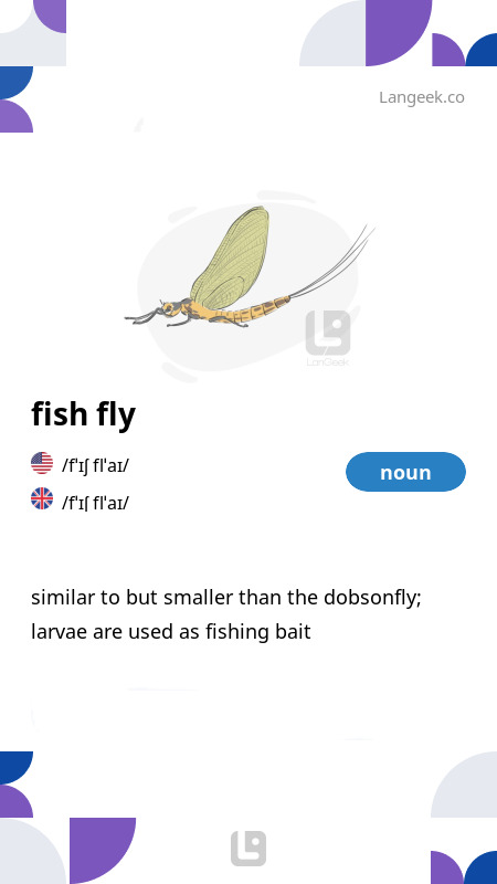 Definition & Meaning of "Fish fly" | Picture Dictionary