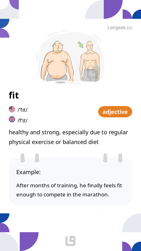 Definition & Meaning of "Fit" | Picture Dictionary