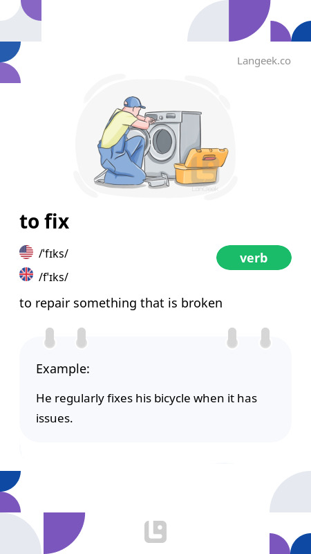 Definition & Meaning of "Fix" | Picture Dictionary