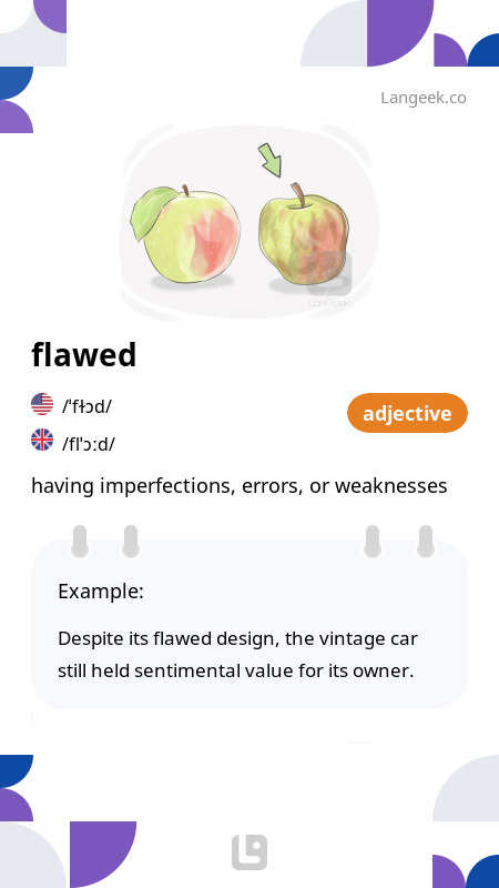 Definition & Meaning of "Flawed" | Picture Dictionary