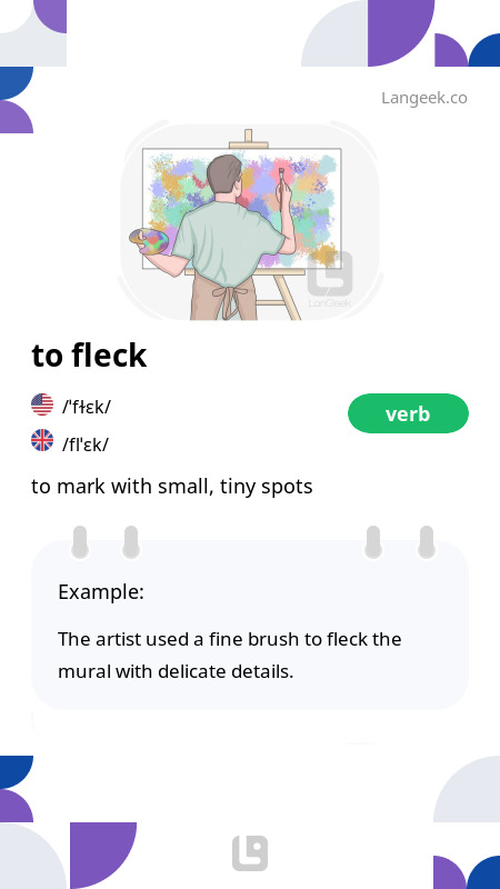 Definition & Meaning of "Fleck" | Picture Dictionary