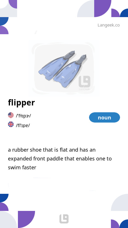 Definition & Meaning of "Flipper" | Picture Dictionary