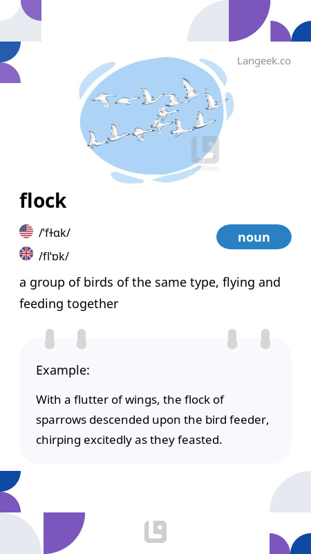 Definition & Meaning of "Flock" | Picture Dictionary