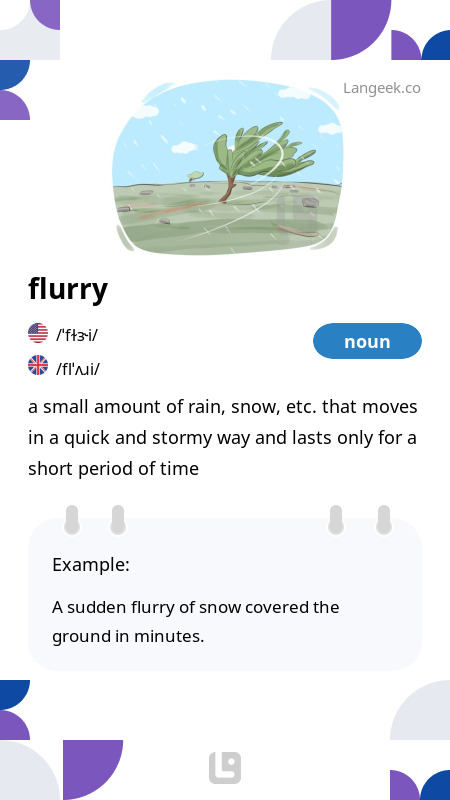 Definition & Meaning of "Flurry" | Picture Dictionary
