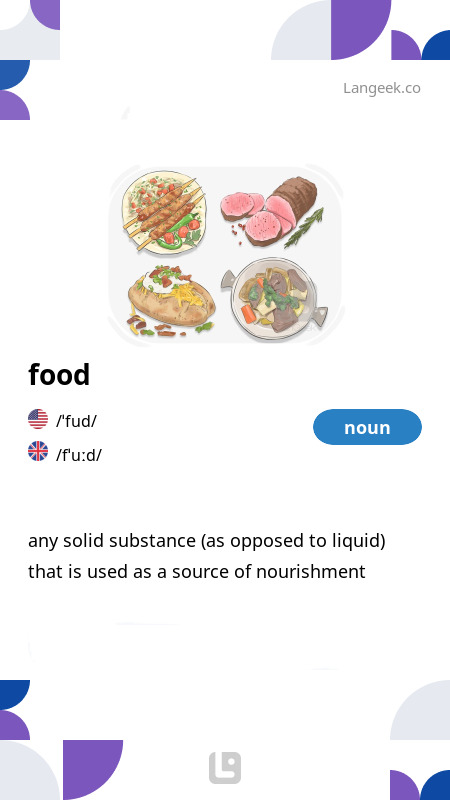 Definition & Meaning of "Food" | Picture Dictionary