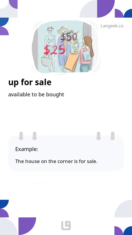 Definition & Meaning of "For sale" | Picture Dictionary