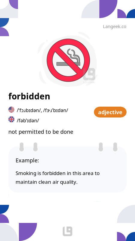 Definition & Meaning of "Forbidden" | Picture Dictionary